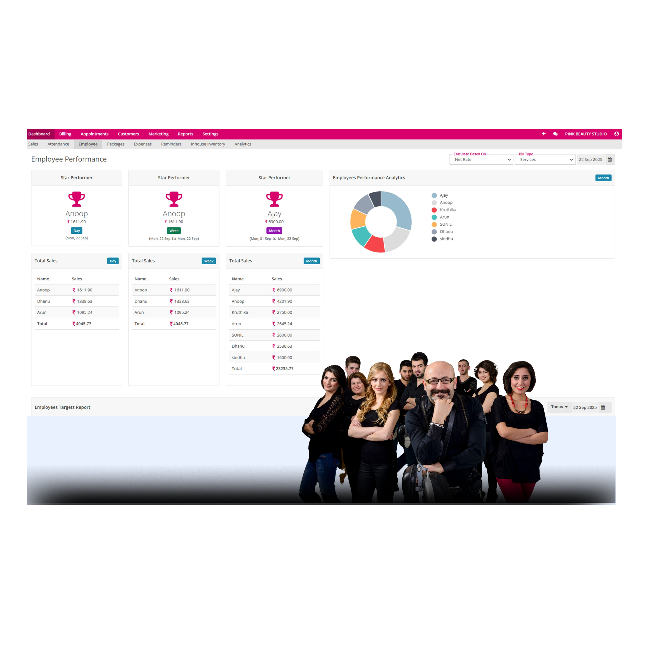 Salon Billing Software-Cloud Based Salon Software-100% Secure